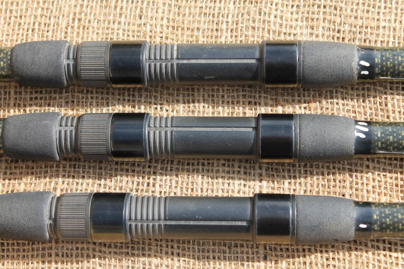 3 x Tony Fordham Custom Built Sportex Carbon Kevlar Old School Carp Fi ...